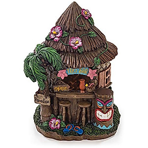 VP Home Tiki Hut Solar Light for Home and Outdoor Decor, Tiki Hut Solar Powered Flickering LED Garden Light Backyard Tiki Hut Backyard Decoration Tiki Hut Solar Powered LED Garden Light