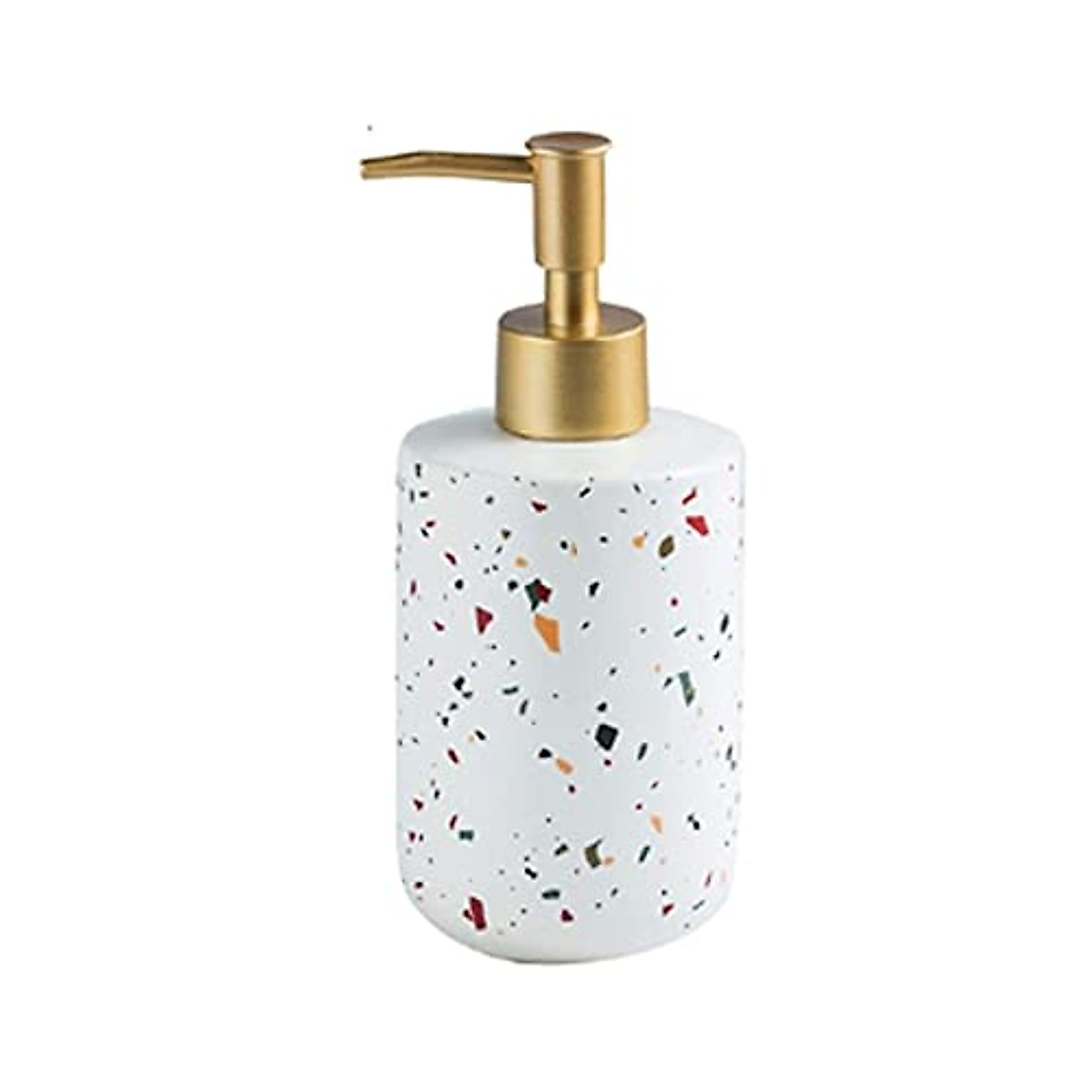 Soap Dispensers Soap Dispenser Durable Lotion Dispenser Ceramic Liquid Soap Dispenser with Electroplating Golden Pump for Bathroom Countertop