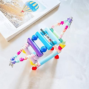 Barn Eleven Parrot Swing Toy Bird Supplies Hammock Swing Sling Six-Step Ladder Climb Budgie Lovebird Perch Ladder Nibble and Climb (B)
