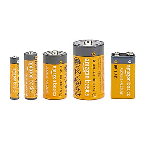 Amazon Basics 108 Count Alkaline Battery Super Value Pack - 48 AA + 36 AAA + 8 C + 8 D + 8 9Volt