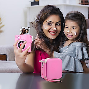 Kids Instant Print Camera Case Compatible with ESOXOFFORE for Dylanto for DUDUDRAGON for GKTZ for Dafotil for Careenoah for Aasonida Toddler Digital Prints Paper Storage Bag (Box Only) Light Pink