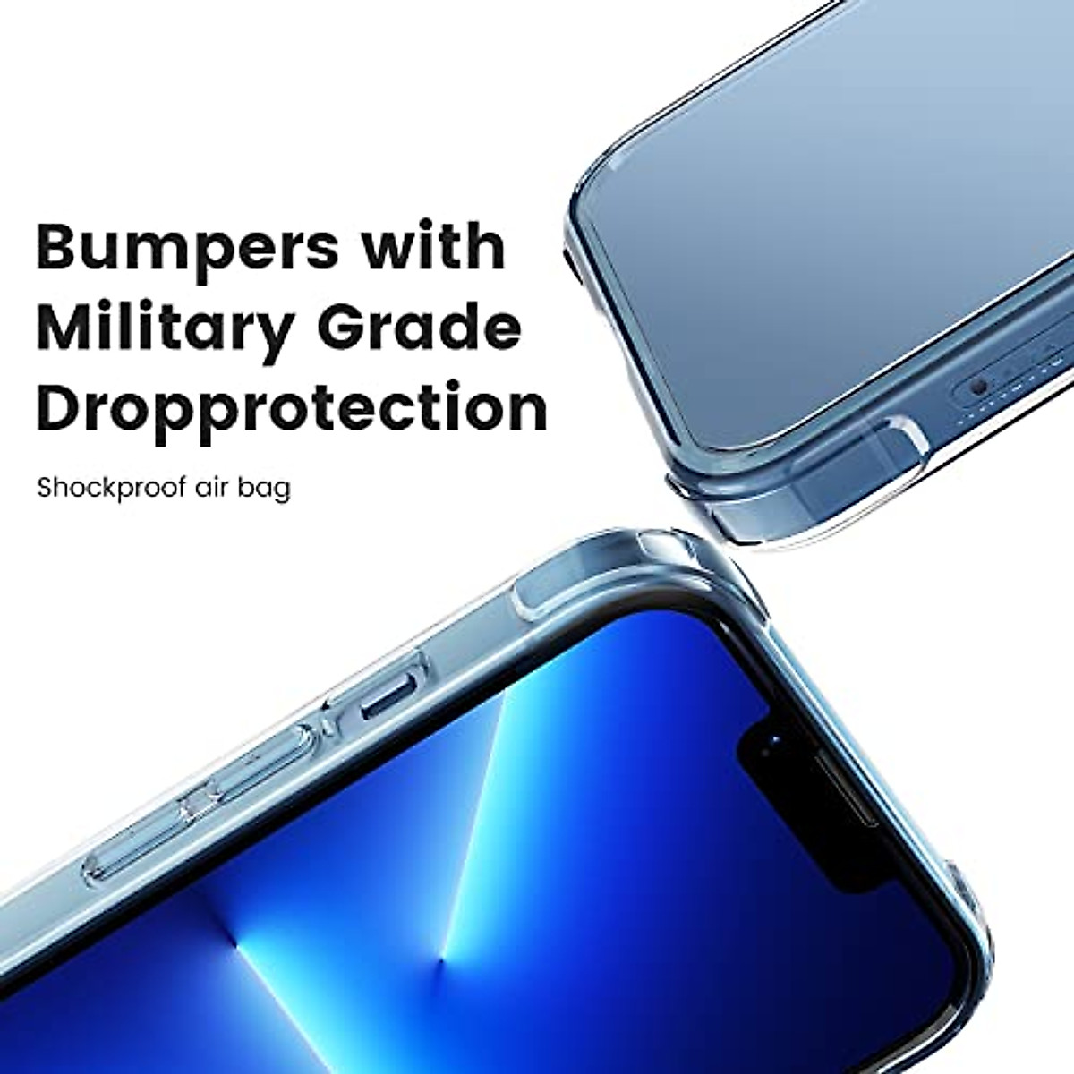 Mkeke Crystal Clear for iPhone 13 Pro Max Case [Not-Yellowing] 6.7 inch 2022, Clear