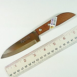 Thai Chef's Knife Cook Knives KIWI Brand 503 Utility Cutlery Steak Wood Handle Kitchen Sharp Blade 3 6/8" Stainless Steel