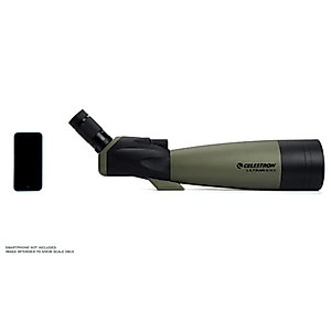 Celestron – Ultima 100 Angled Spotting Scope – 22-66x Zoom Eyepiece – Multi-coated Optics for Bird Watching, Wildlife, Scenery and Hunting – Waterproof & Fogproof– includes Soft Carrying Case