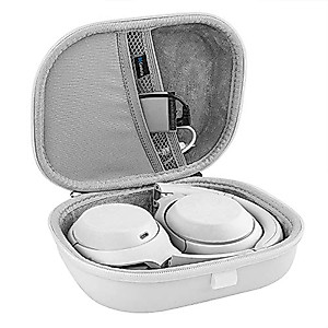 Geekria Shield Headphones Case Compatible with Sony WH1000XM4 White, WH1000XM3, WH-XB910N, MDR-1000X Case, Replacement Hard Shell Travel Carrying Bag with Accessories Storage (White)