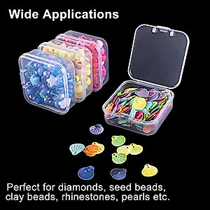 Quefe 28pcs Bead Organizers in A Clear Organzier Box, 2 Sets Clear Plastic Diamond Painting Storage Container with Mini Boxes for Craft Organziers and Storage Art Embroidery Nail Accessories