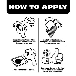 Inkbox Temporary Tattoos, Semi-Permanent Tattoo, One Premium Easy Long Lasting, Water-Resistant Temp Tattoo with For Now Ink - Lasts 1-2 Weeks, Bird Tattoo, 5 x 2 in, Pajaros