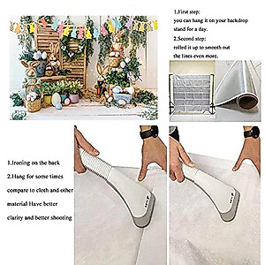 Easter Photography Backdrop Egg Bunny Garden Flower Decoration Photo Background Birthday Party Supplies Newborn Baby Portrait Booth Props 7x5FT