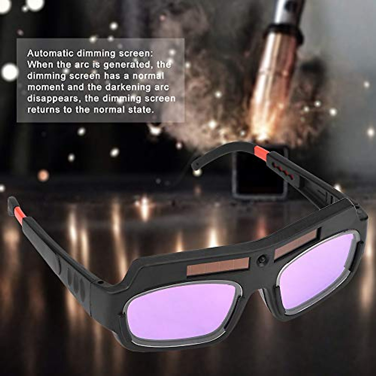 Garosa Solar Automatic Darkening Welding Goggles Protective Welding Glasses Welder Glasses Argon Arc Welding Soldering Torching Brazing Metal Cutting Glasses Welding Tools