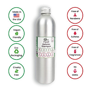 All Natural Eco Friendly Shampoo for Men, Women, & Kids - Sulfate Free, Vegan Friendly, Daily Shampoo - 8.0 oz