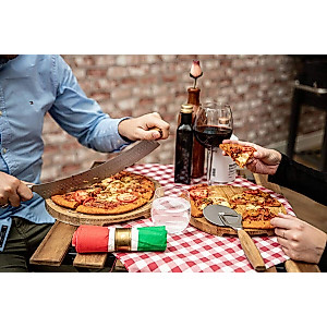 BOSKA Stainless Steel Cheese Knife - For All Types of Cheese Pizza - Multi-Functional Cheese Slicer - Handheld Slicer - Silver Non-Stick Oak Wood - Dishwasher Safe - For Kitchen Cooking