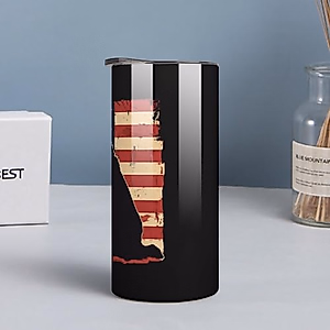 German Shepherd U.S. Flag Funny Coffee Mug Stainless Steel Travel Insulated Tumbler Double Wall Water Cup 10 Oz