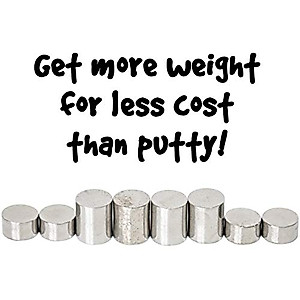 A Mustard Seed Toys Tungsten Pine Derby Car Incremental Weights - 3 oz. Total, Multiple Cylinder Sizes to Optimize Your Pinewood Car for Speed