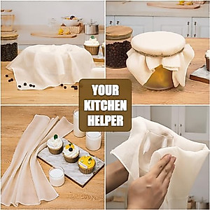 Amrules Cheese Cloths for Straining, 6PCS 20x20 Inch Grade 100 Cheese Cloth, Reusable Washable Unbleached Pure Cotton Cheesecloth for Cooking and Cheese Making with Hemmed Edge