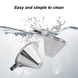 INSINTAR Pour Over Coffee Dripper Reusable Stainless Steel Pour Over Coffee Maker Cone Coffee Dripper Slow Drip Paperless Coffee Filter for 1-2Cup