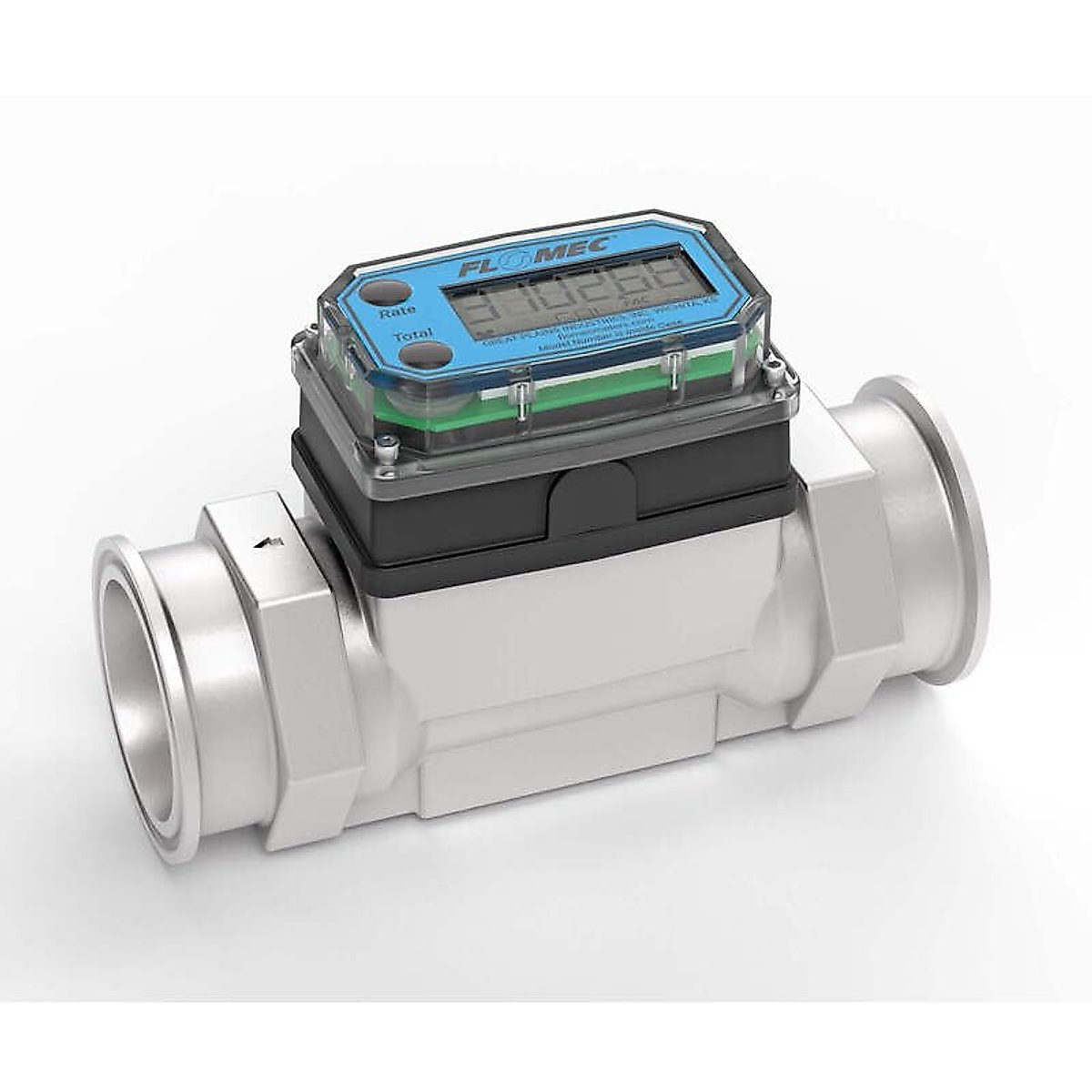 FLOMEC G2 Series, Turbine, High-Temperature Brew Meter, 1-1/2 Inch Pipe Size, 2 Inch Tri-Clamp Fitting G2S15TH9GMX