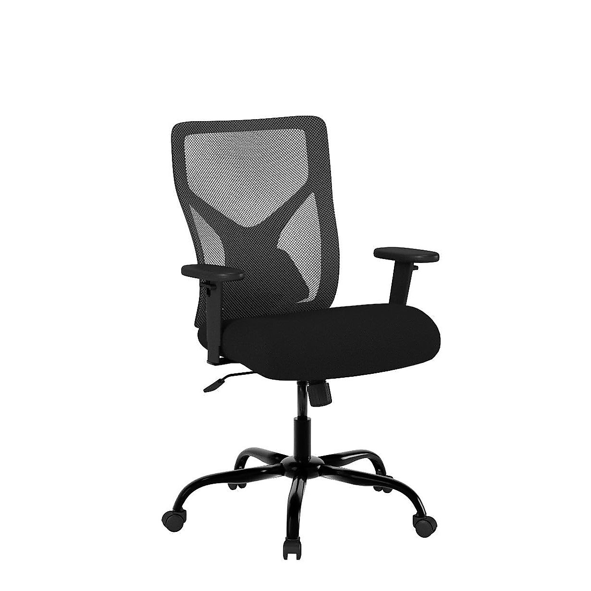 Furmax Big and Tall Office Chair Mesh Ergonomic Office Chair Swivel Computer Chair with Adjustable Back and Lumbar Support High Back Task Chair with Armrests (Black)