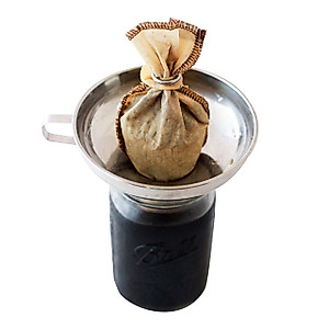 CoffeeSock ColdBrew Filter - GOTS Certified Organic Cotton Reusable Coffee Filter (CB64-01)