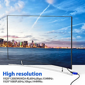 URELEGAN DisplayPort to VGA Adapter, Male Display Port DP to VGA 15 Pin Female Adapter Cable Cord Compatible with Computer, PC, Laptop, Monitor, Projector and More (Not Bidirectional)