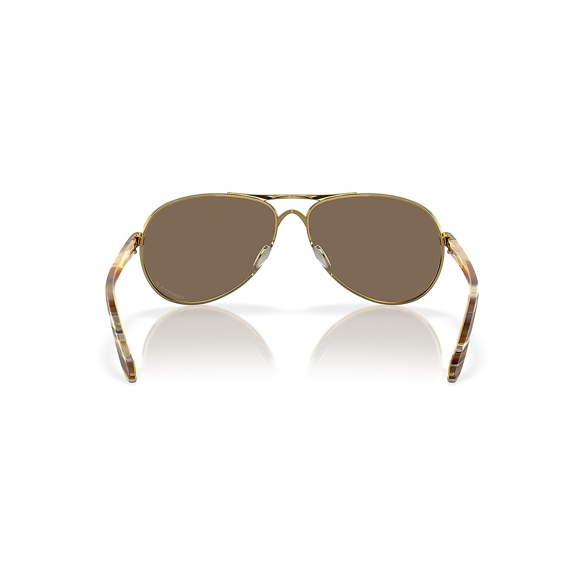 Oakley Women's OO4079 Feedback Aviator Sunglasses, Polished Gold/Prizm Rose Gold Polarized, 59 mm