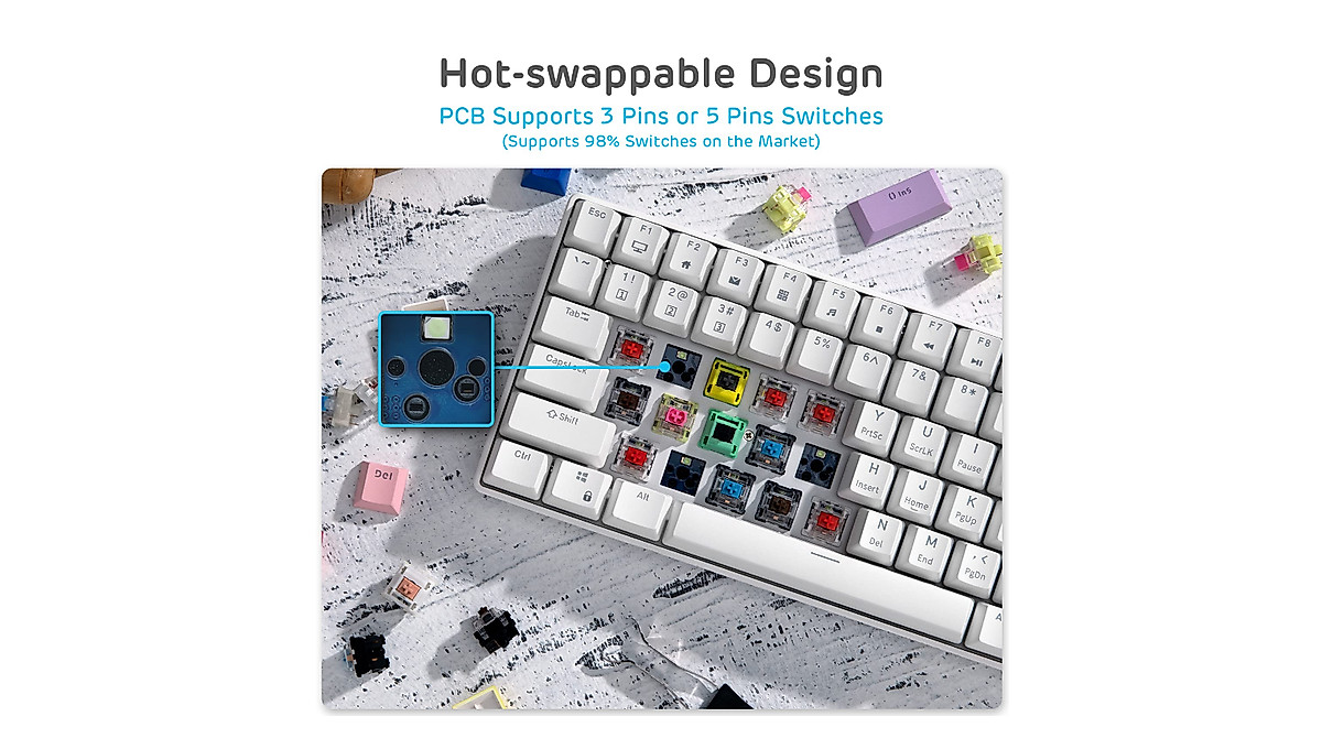 RK ROYAL KLUDGE RK96 90% Wireless Mechanical Keyboard with Mag Rest