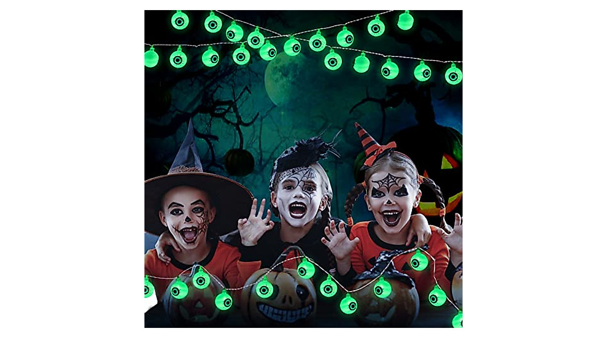 Spooky 16.4FT Eyeball LED String Lights for Halloween