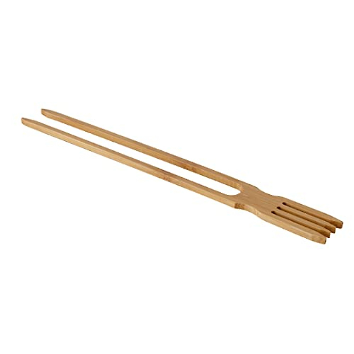 Restaurantware 10 Inch All-In-One Chopsticks With Fork 100 Multi-Functional Chopstick Utensil Combo - Durable Sustainable Bamboo Fork Chopsticks For Home Travel Or Take Out