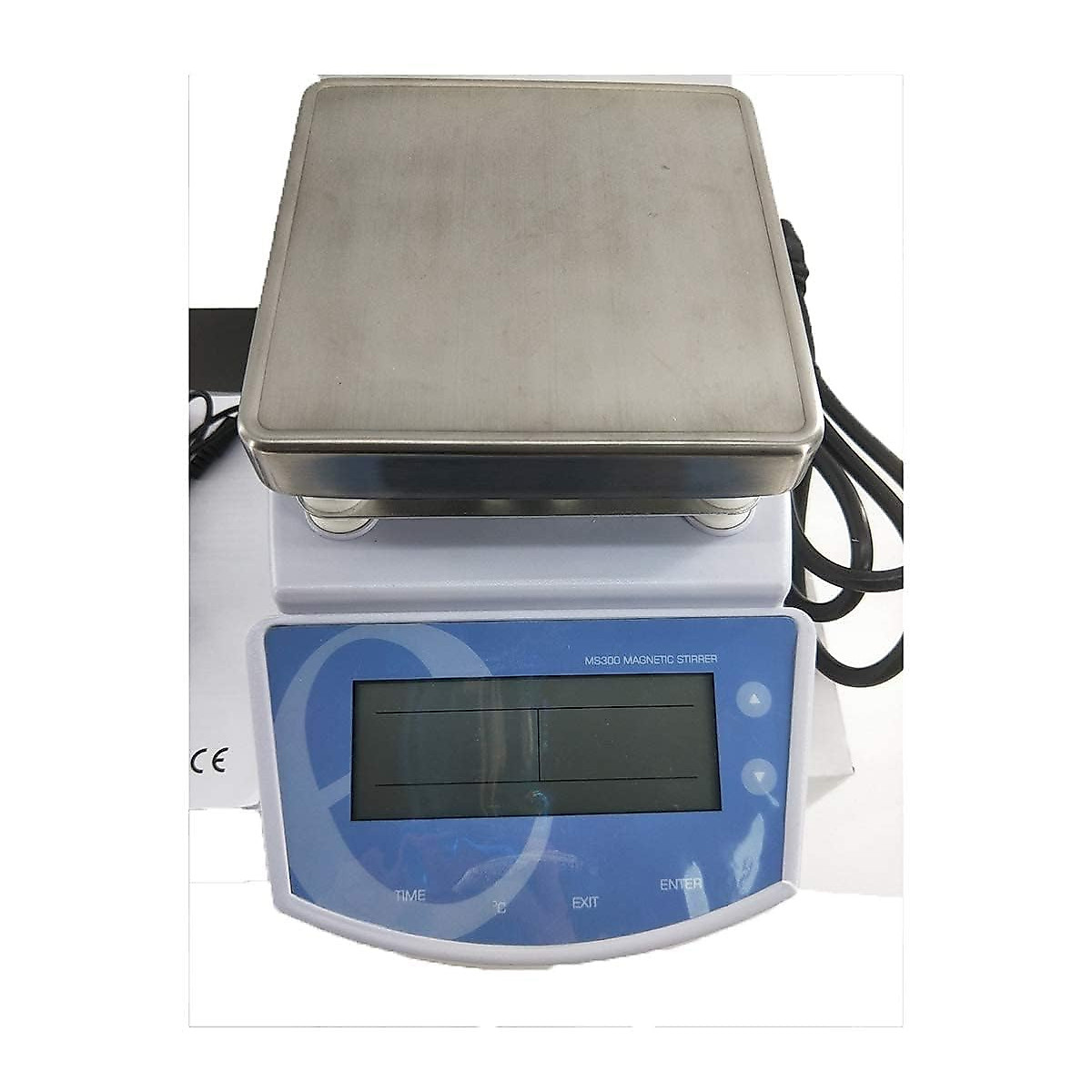 MS300 Hot Plate Magnetic Stirrer Digital Thermostatic Magnetic Stirrer with Maximum Stirring Capacity 2 Liters LCD Display Max Temperature 300 Degree Celsius