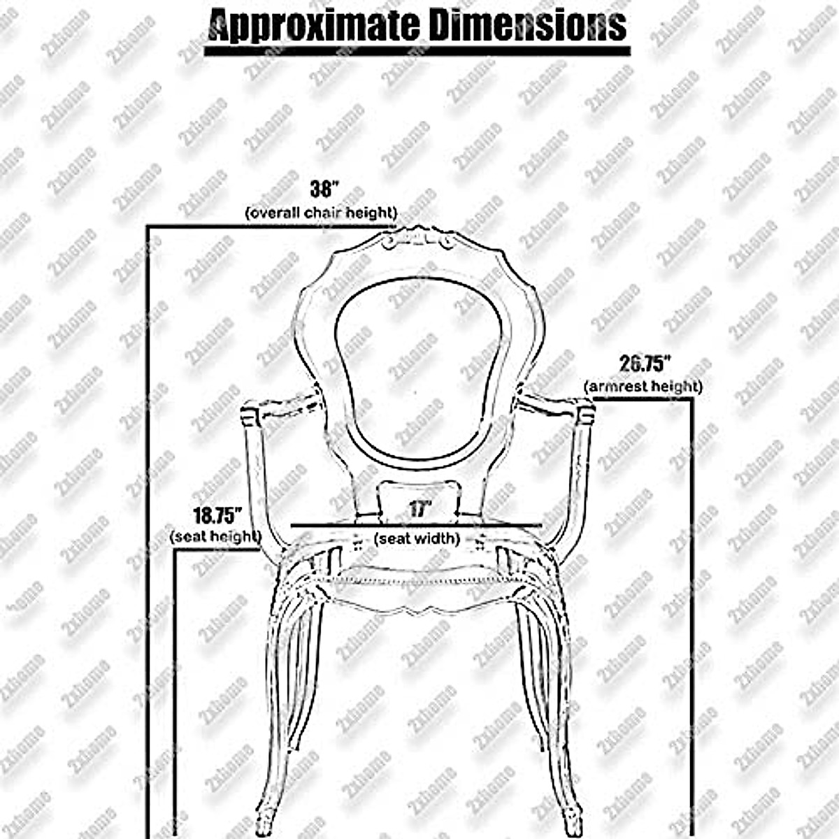 2xhome - Belle Style Ghost Chair Ghost Armchair Dining Room Chair - Armchair Lounge Chair Seat Higher Fine Modern Designer Artistic Classic Mold (Clear Jorge x1)