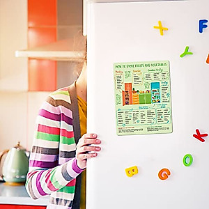 Levain & Co Produce Storage Guide Magnet - Fruit & Vegetable Storage Magnetic Chart - The Ultimate Produce Organizer Cheat Sheet - Keep Foods Fresher Longer