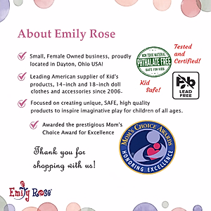 Emily Rose | USA Business | Space Saving 18 inch Doll Murphy Bed Furniture Closet Value Set, with 5 Hangers & Clothes and Accessories Storage Bin | Mom's Choice Award Winner! | Fits 14-19 inch Dolls