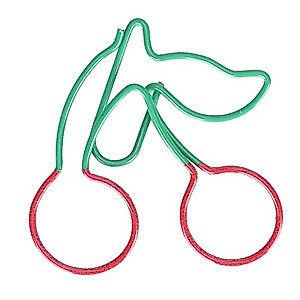 20PCS Bookmarks Planner Clip, Cute Fruit Pin Paper Clips Fruit Shaped 2‑Color Paper Clips for Office School Clips Accessories Gifts