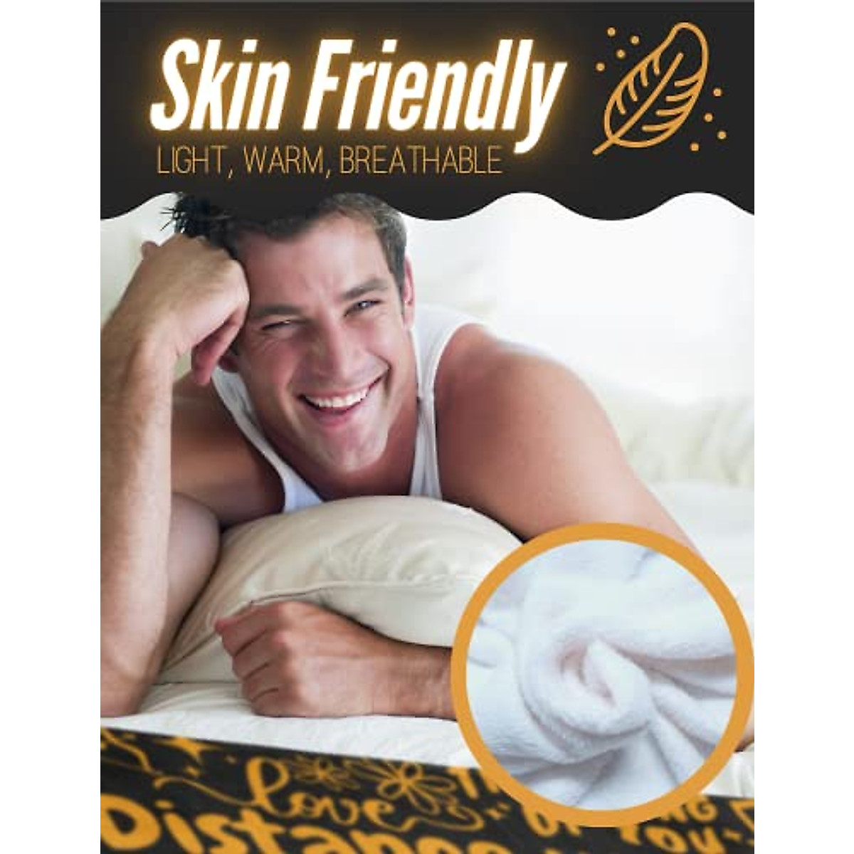 InnoBeta Long-Distance Relationship Gifts, You’re Worth Every Mile Between Us, Man Blanket for Husband, Boyfriend, Lovers, for Long Distance, Soft Throw Blanket 50"x65"