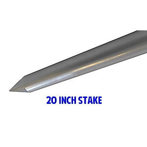 Flags Importer Best Flag Spike Ground Stake for Swooper Super Feather Flutter Banner Pole, 20 inch, Grey