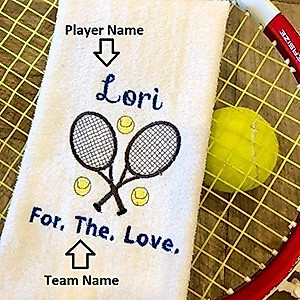 Custom Tennis Towel 11 x 18 inch Fingertip Size