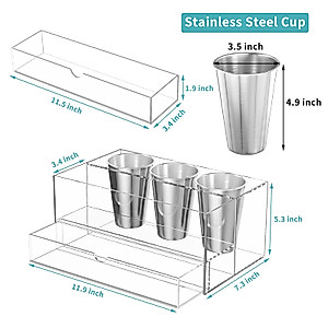 HIIMIEI Hair Tool Organizer, Clear Acrylic Hair Dryer Organizer with Drawer, Hair Styling Tool Organize, Bathroom Vanity Countertop Storage Organizer for Blow Dryer, Curling Irons, Makeup, Toiletries