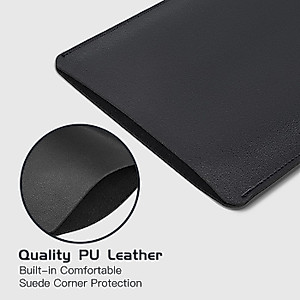 CaseBuy PU Leather Keyboard Sleeve Cover Case for 2024 Apple Magic Keyboard with USB-C & 24" iMac Magic M1 M3 M4 Chip A2520 A1843 & 2022 Mac Studio with Numeric Keypad Accessories Bag Pouch - Black