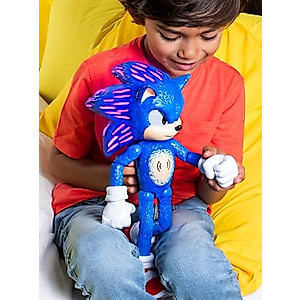 Sonic The Hedgehog 3 Ultimate Talking Sonic 12-Inch Figure, Features 30+ Iconic and Humorous Phrases and Sounds from The Movies, Light-Up Eyes and Quills