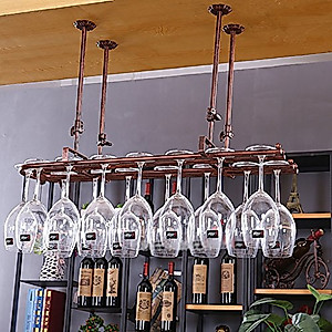 Wine Racks Metal Wine Rack, Glassware Rack, Hanging Wine Rack, Hanging Goblet Rack, Creative Wine Glass Rack (Size : L80*25CM)