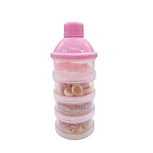 Goldenvalueable Non-Spill Milk Powder Formula Dispenser/Storage Container, Pink (2pcs)