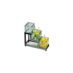 Cal-Mil 1803-4-13 Iron Stair-Step Jar Display, 4" Width x 12.25" Depth x 7.25" Height, Black