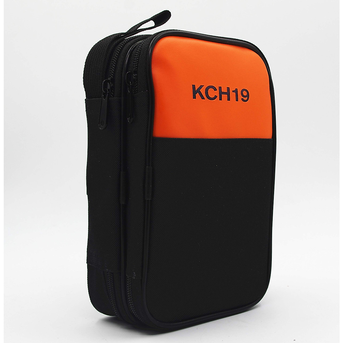 TestHelper KCH19 Double Layered & Padded Carrying Zipper Case with Wrist Strap Use for Handheld Multimeter,Phase Indicator,Thermometer, Calibrator,Clamp Meter