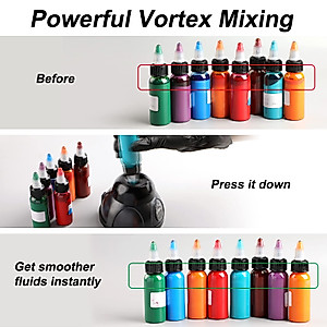 STIGMA Wireless Mini Vortex Mixer with Touch Function 5200 rpm for Lab Mixing, Lab Paint Shaker, Tattoo Ink, Nail Polish, Eyelash Sharker, Lacquer Shaker Liquid Bottle Pigment Shaker Ink Mixer JBQ-005