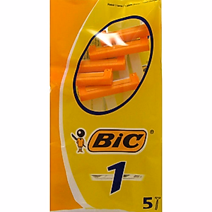 Bic Razors 5 Count Normal Skin Single Blade (12 Pieces)