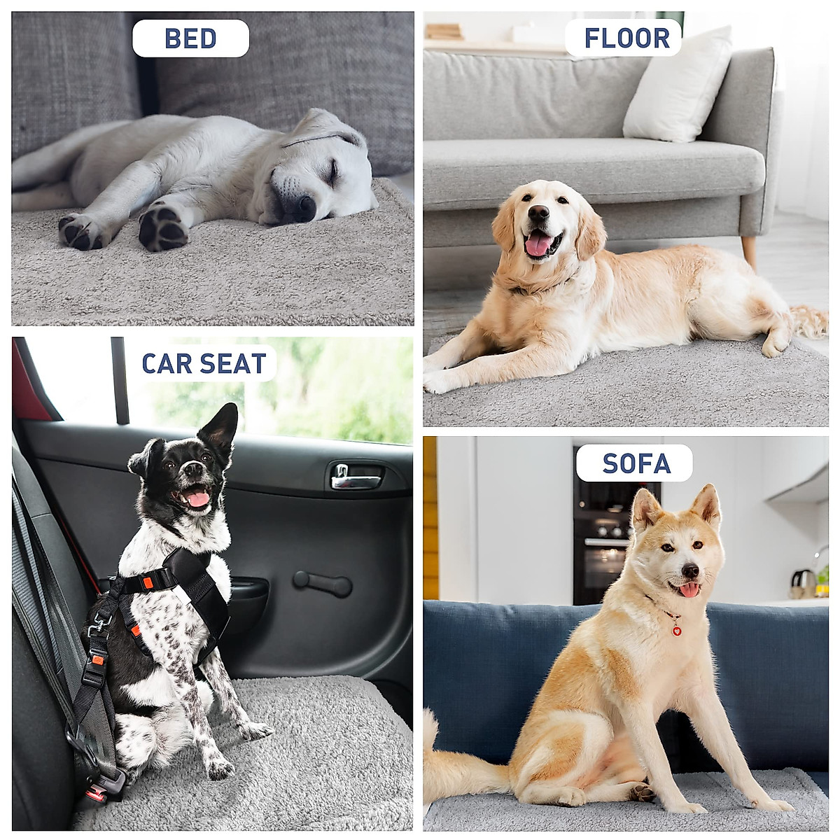 Kritter Planet Waterproof Dog Blanket, Reversible Pee Proof Couch Cover for Pets, Furniture Protector for Sofa Bed, Washable, Hair Resistant, Stain Proof