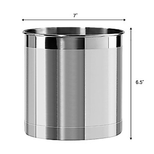 Oggi Jumbo Stainless Steel Utensil Holder, 7"