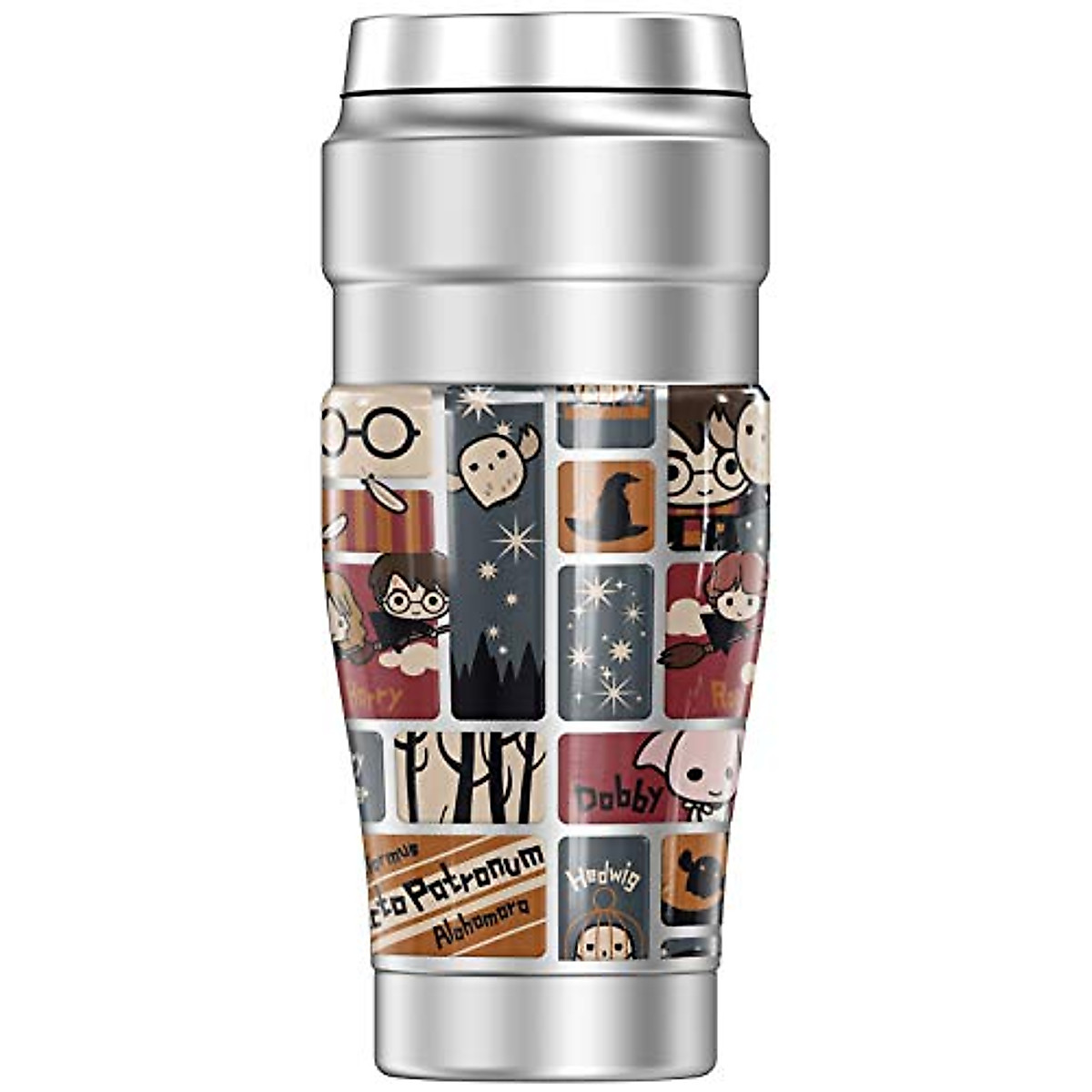 THERMOS Harry Potter Cute Chibi Pattern, STAINLESS KING Stainless Steel Travel Tumbler, Vacuum insulated & Double Wall, 16oz