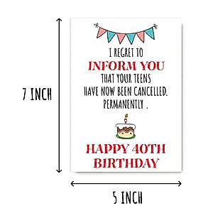 Funny 40Th Birthday Card - 40Th Birthday Card - For Son Daughter Sister Brother Nephew Niece Grandson