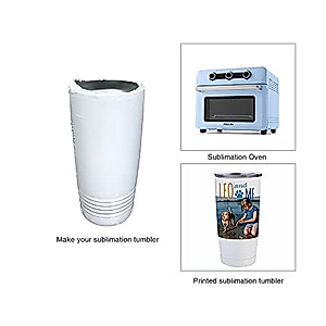 PYD Life Sublimation Blanks Tumbler White 20 OZ Stainless Steel Coffee Travel Tumbler Cups with Lid Sublimation Mugs Cups for Heat Transfer 4 Pack