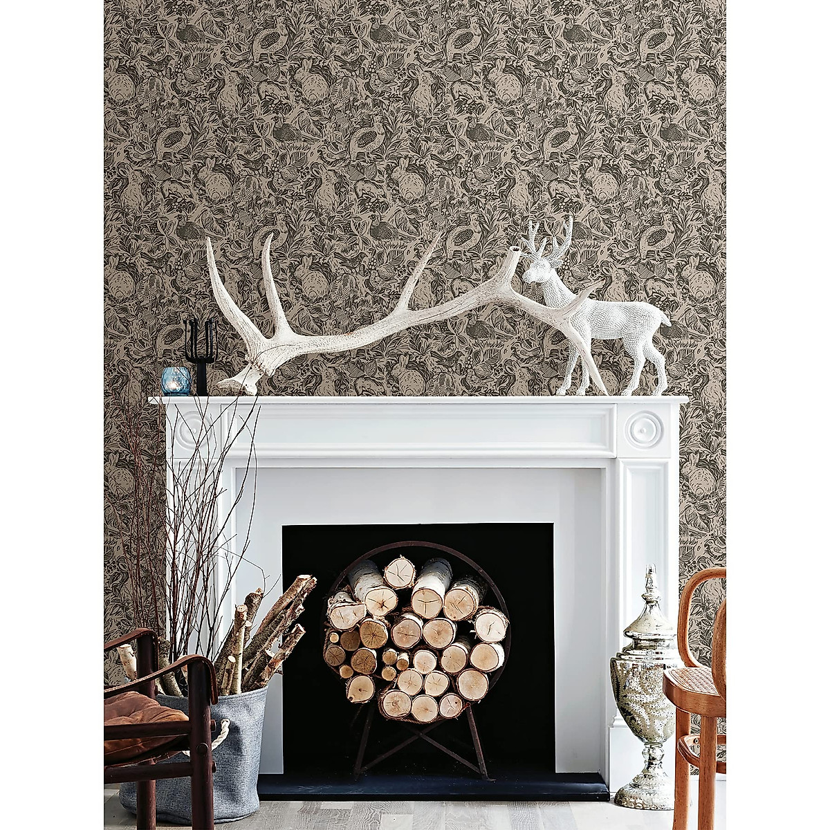 NuWallpaper Charcoal Terrene Peel & Stick Wallpaper